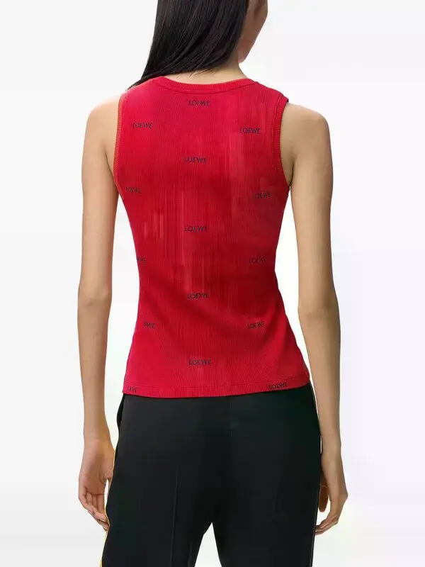 Loewe Ribbed Knit Logo Tank Top