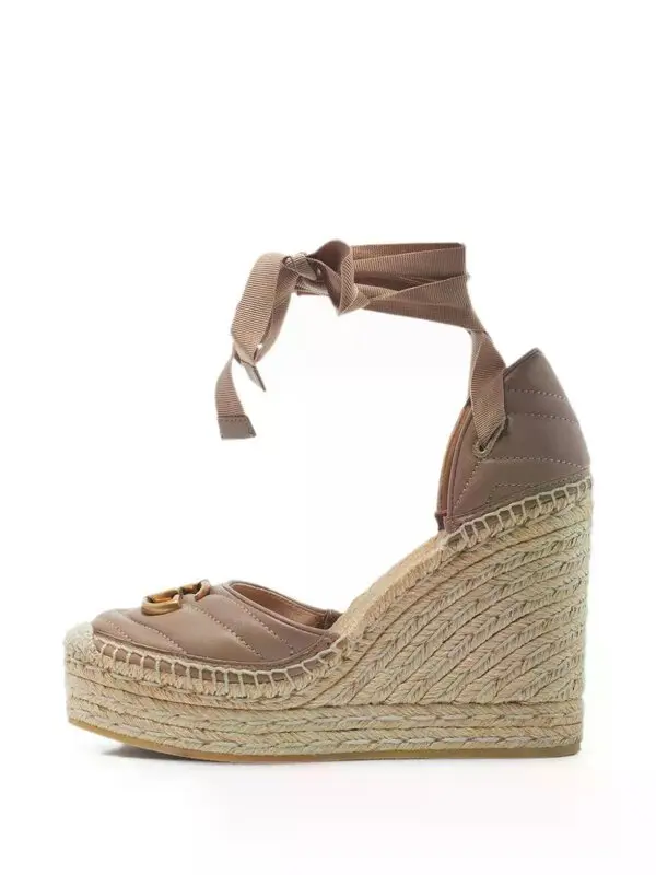 Gucci Gg Marmont Quilted Leather Espadrille Wedges