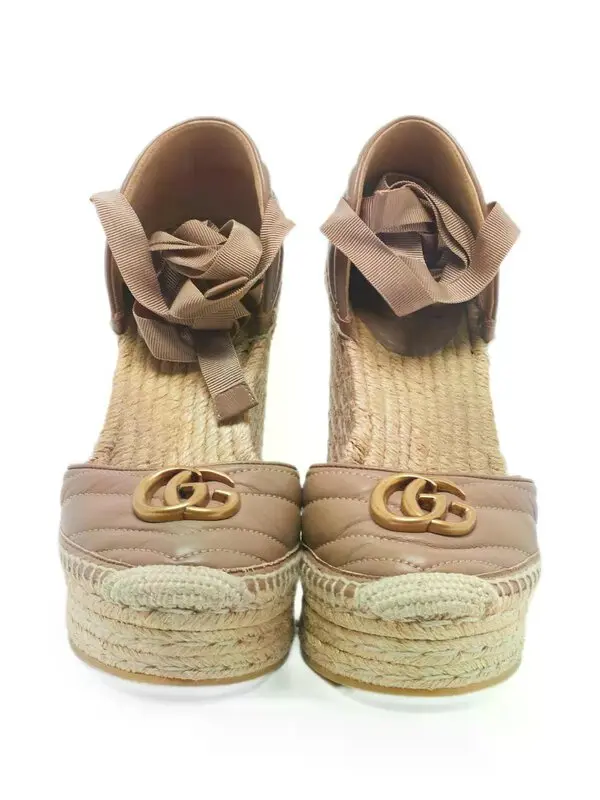 Gucci Gg Marmont Quilted Leather Espadrille Wedges
