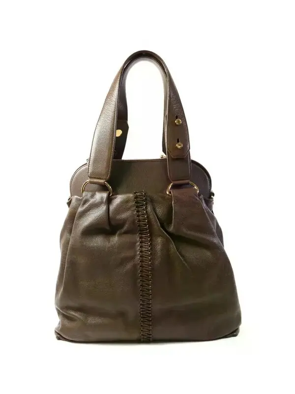 BVLGARI Lion Head Leather Shoulder Bag