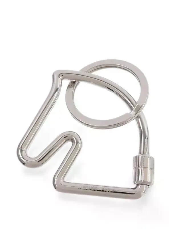Hermès Horse Head Keyring - Silver