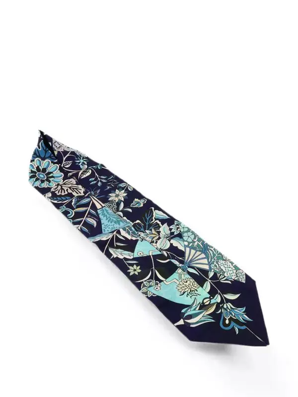 Hermès Fleurs Et Papillons De Tissus Twilly Scarf