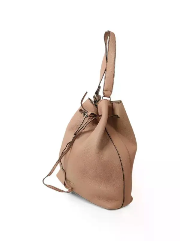 Furla Leather Drawstring Tote Bag