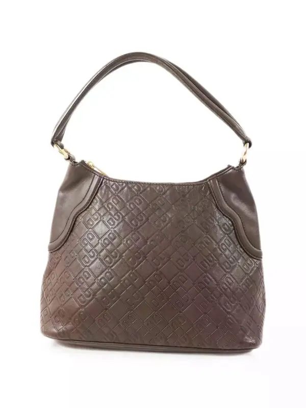 Bally Embossed Leather Shoulder Bag