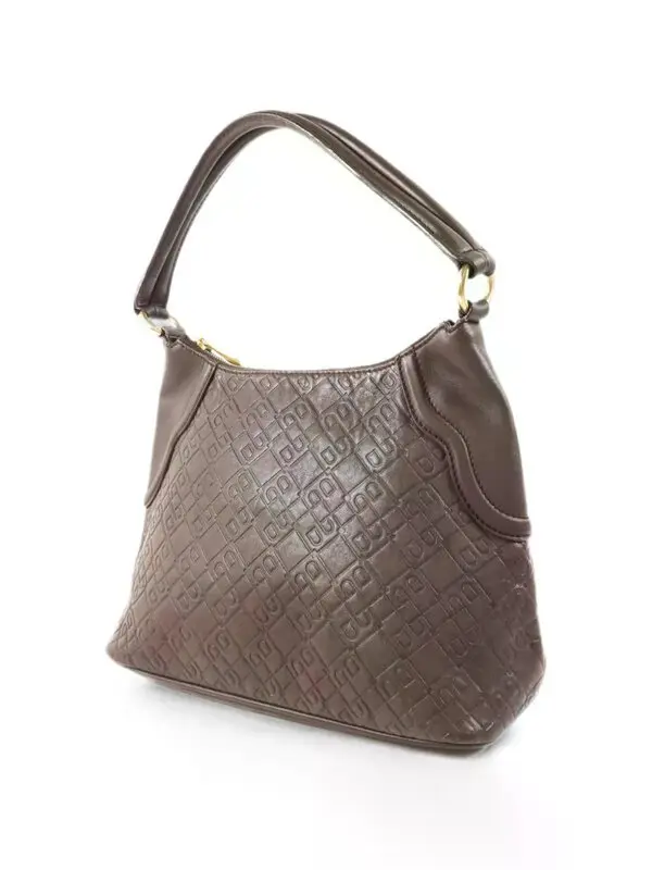 Bally Embossed Leather Shoulder Bag
