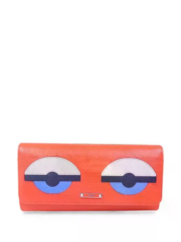 Fendi Bags Bugs Long Wallet - Orange