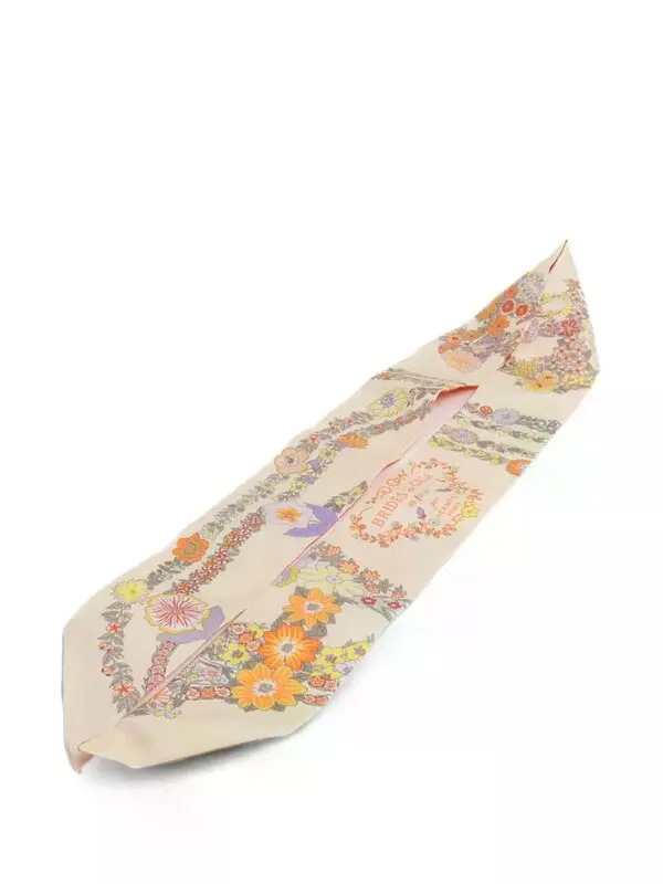 Hermès Brides De Gala En Fleurs Twilly Scarf