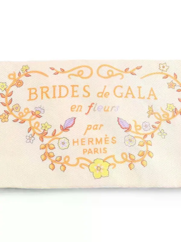 Hermès Brides De Gala En Fleurs Twilly Scarf