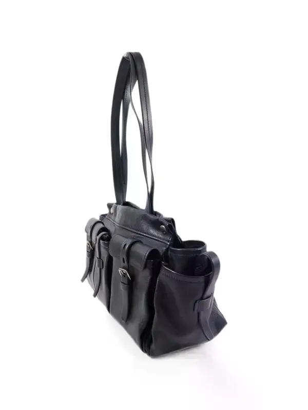 Prada Buckled-pocket Leather Shoulder Bag