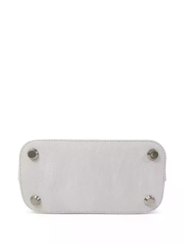 Balenciaga Logo Print Shoulder Bag - White
