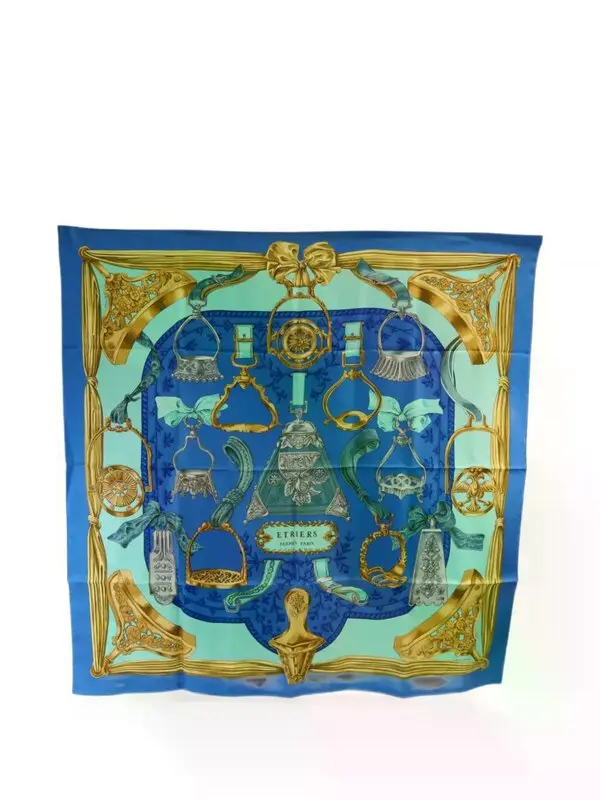 Hermès Etriers Scarf - Blue