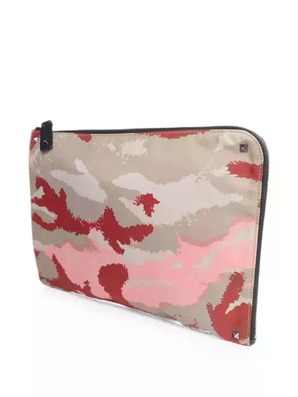 Valentino Garavani Rockstud Camouflage-print Clutch Bag