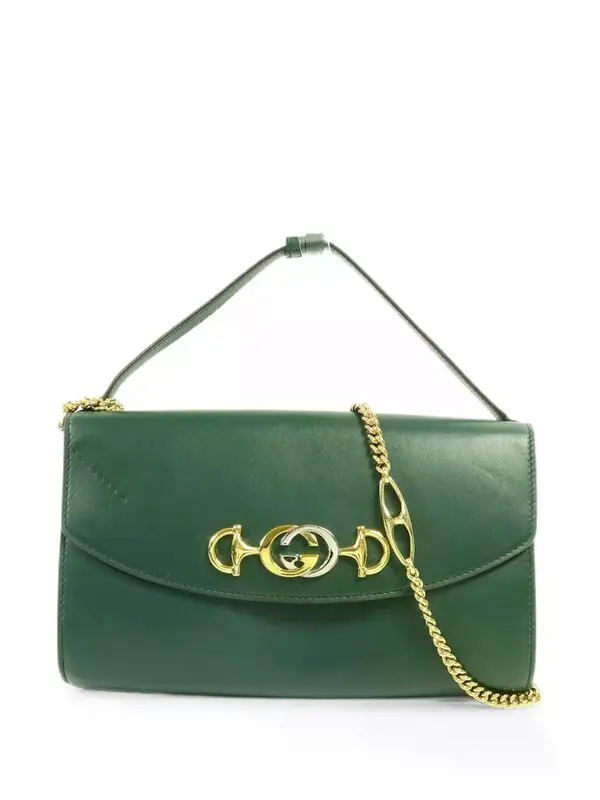 Gucci Zumi Interlocking-g Shoulder Bag - Green