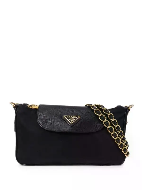 Prada Logo-plaque Shoulder Bag