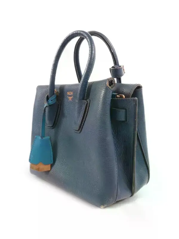 Mcm Leather Shoulder Bag - Blue