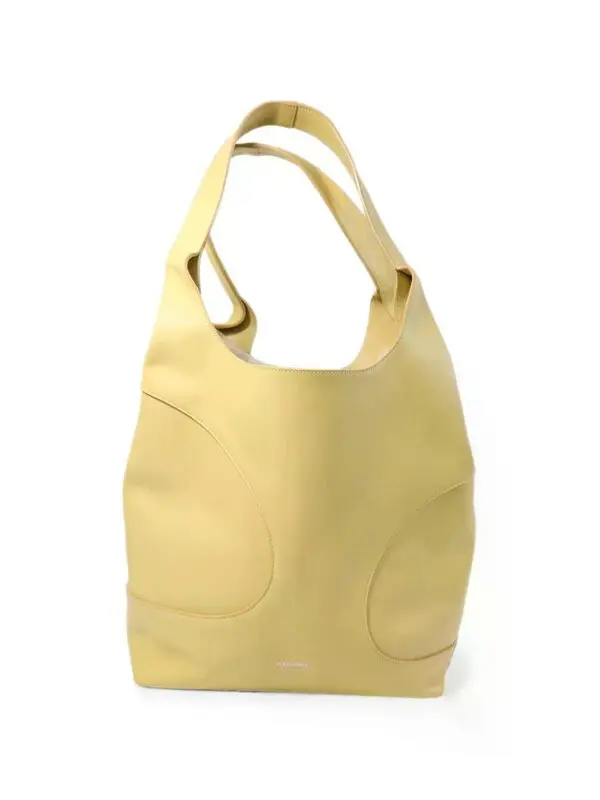 FERRAGAMO Cut-out Debossed Shoulder Bag - Yellow