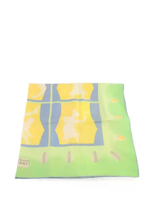 BVLGARI Illustrative-print Silk Scarf