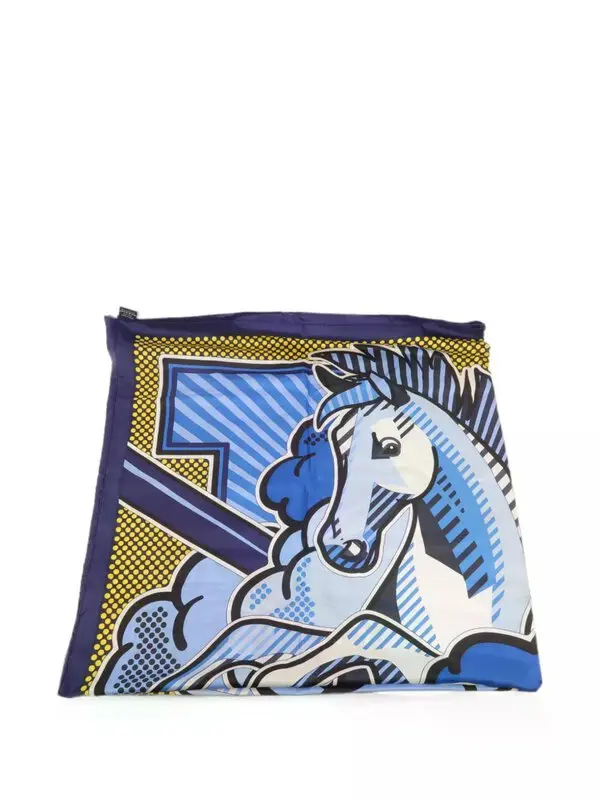 Hermès Square-shape Scarf - Blue