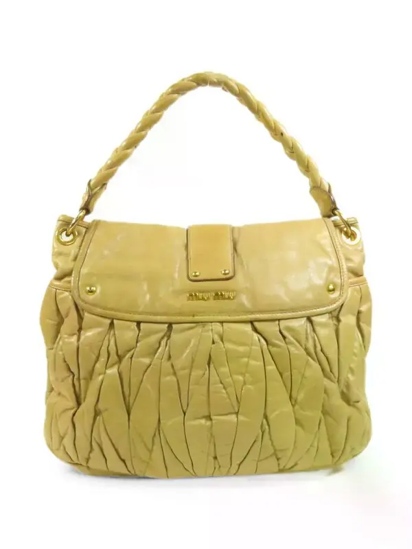 Miu Miu Matelassé Braided-handle Shoulder Bag