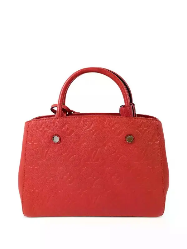 LOUIS VUITTON Montaigne Mm Monogram Empreinte Tote Bag - Red