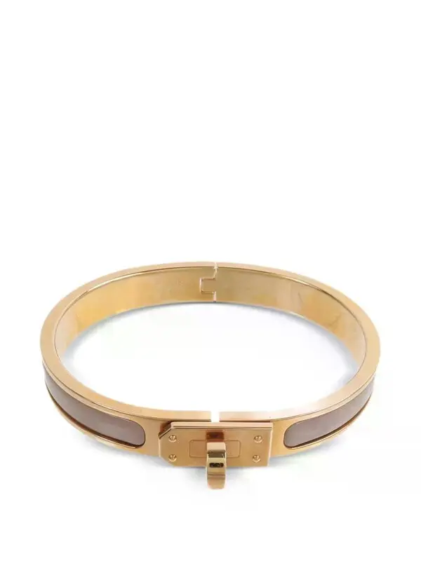 Hermès Mini Clic Kelly Enamel Bracelet - Gold