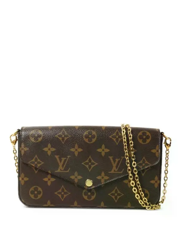 LOUIS VUITTON Félicie Monogram Shoulder Bag - Brown