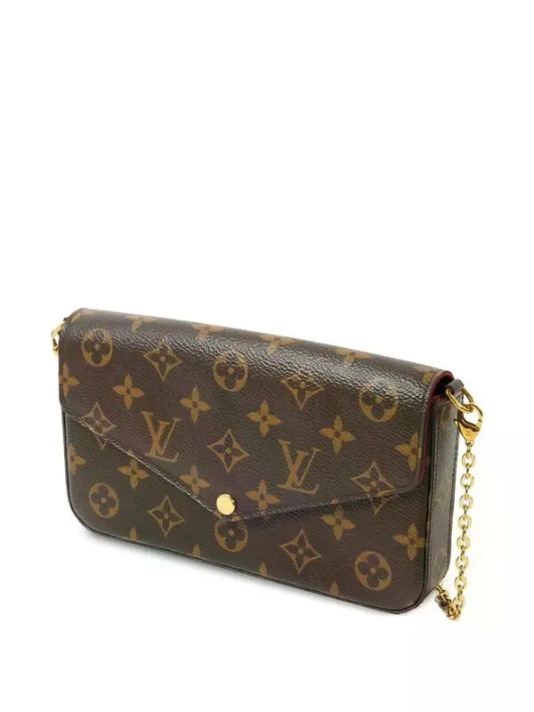 LOUIS VUITTON Félicie Monogram Shoulder Bag - Brown