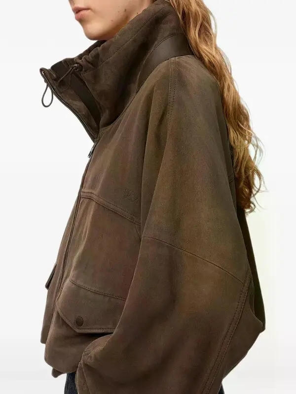 Loewe Suede Zip-up Jacket - Brown