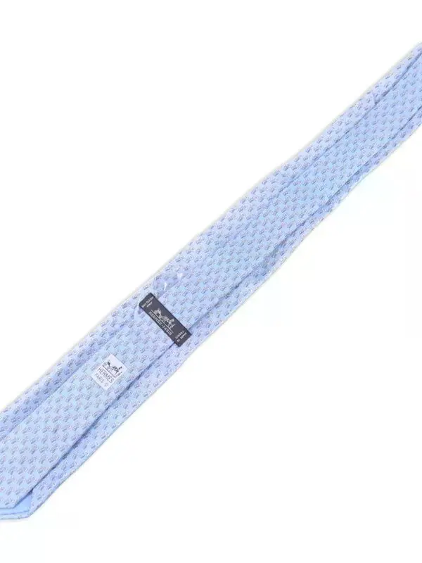 Hermès Padlock Print Silk Tie