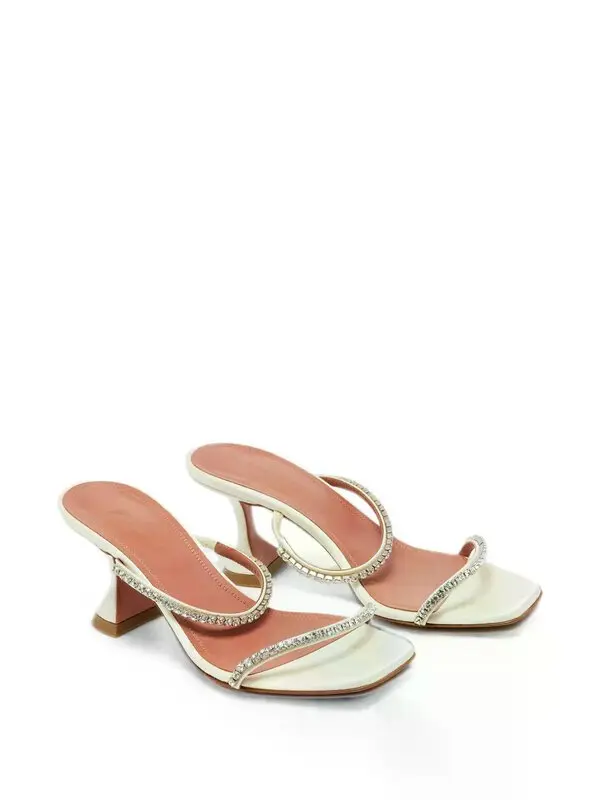 Amina Muaddi Glida Embellished Heeled Sandals