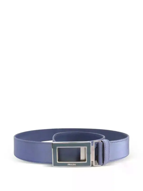 Prada Logo Plaque Belt - Blue
