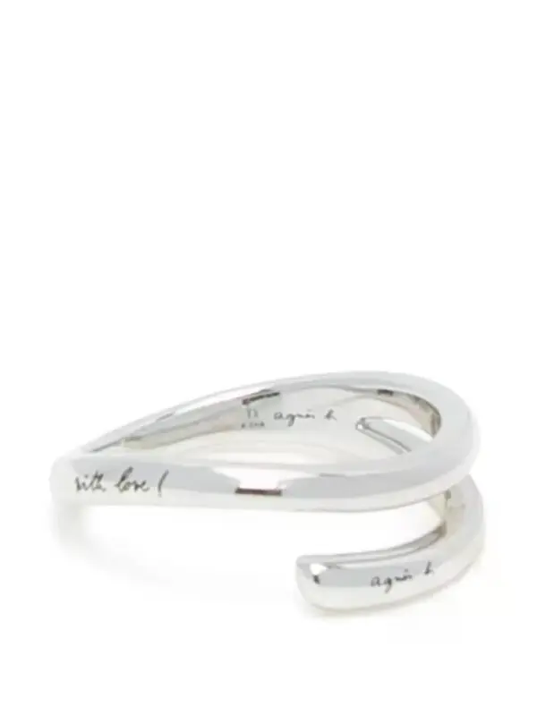 AGNES B. Tone Spiral Ring - Silver