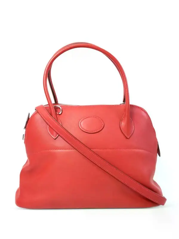 Hermès 27 Bolide Leather Shoulder Bag - Red
