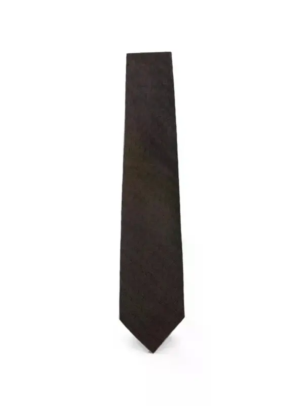 TOM FORD Houndstooth-patterned Tie - Brown