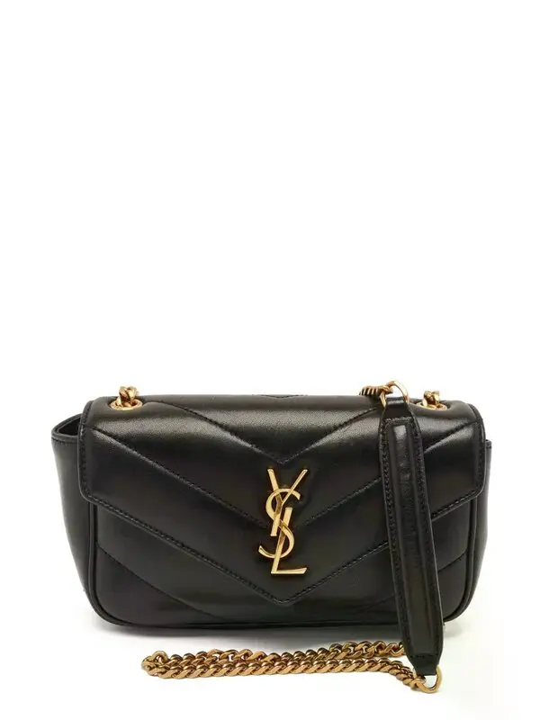 Saint Laurent Mini Loulou Matelassé Crossbody Bag - Black