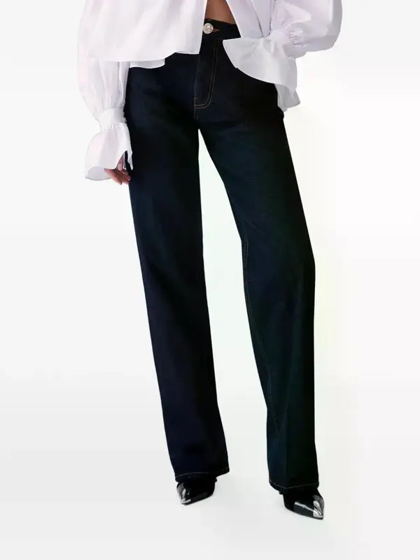 Liu Jo Straight Jeans With Fabric Details