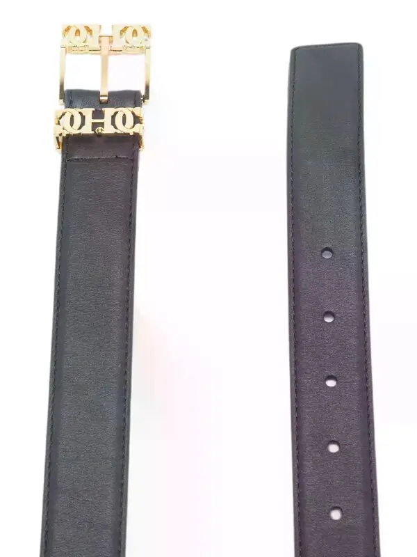 Carolina Herrera Ch-logo Leather Belt
