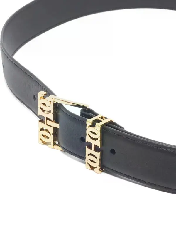 Carolina Herrera Ch Logo Leather Belt