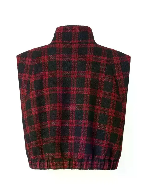 Pinko Sleeveless Gilet With Checked Pattern