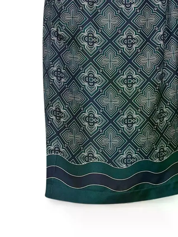Casablanca Radiating Monogram Silk Shorts