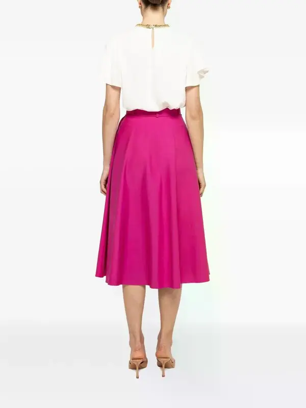 NISSA Chain-detail Satin Top - White