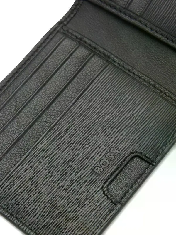 BOSS Textured-leather Wallet