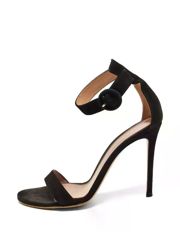 GIANVITO ROSSI Portofino Ankle Strap Sandals - Black