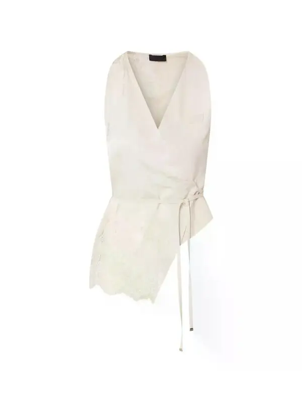 Liu Jo Jacquard Wrap Top With Lace Details