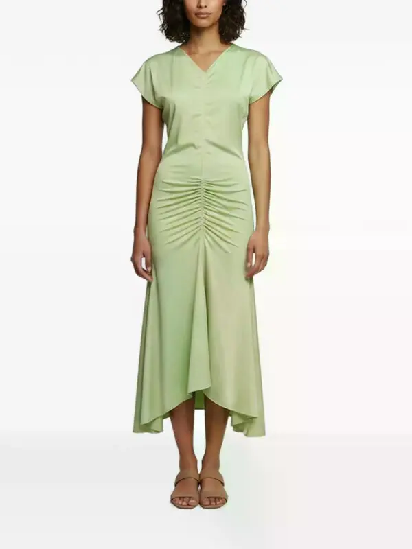Victoria Beckham Ruched Asymmetric Dress