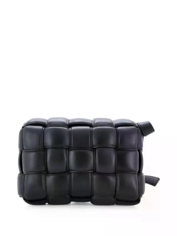 Bottega Veneta Cassette Padded Maxi Leather Crossbody Bag - Black