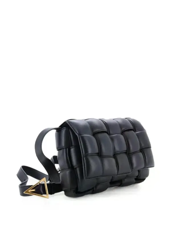 Bottega Veneta Cassette Padded Maxi Leather Crossbody Bag - Black