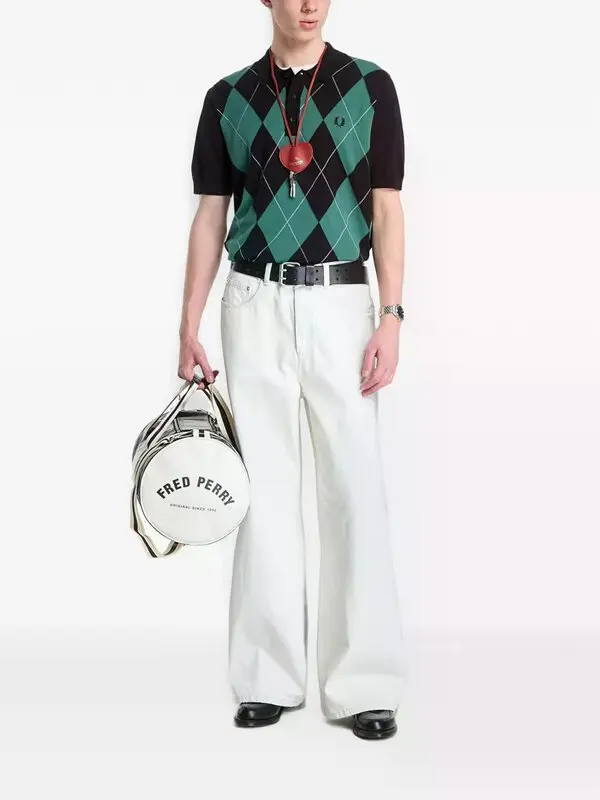 Fred Perry Argyle Knitted Polo Shirt