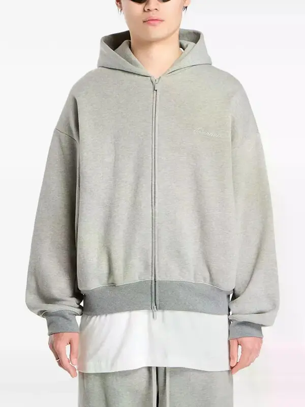 Fear Of God Signature Classic Zip-up Hoodie - Grey
