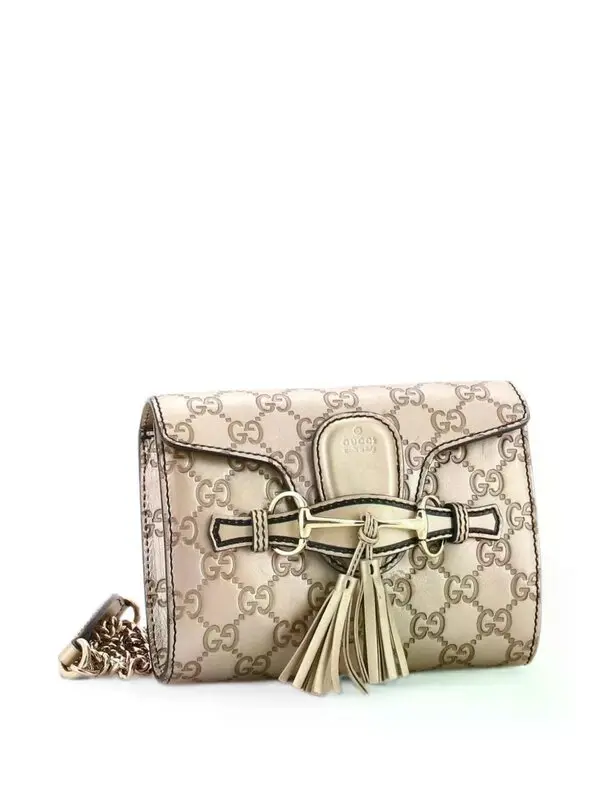 Gucci Emily Chain Flap Bag Guccissima Leather Mini Shoulder Bag
